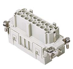 JSEF 16, wkład żeński, JSE seria, połączenie sprężynowe, 16 pin + PE ...